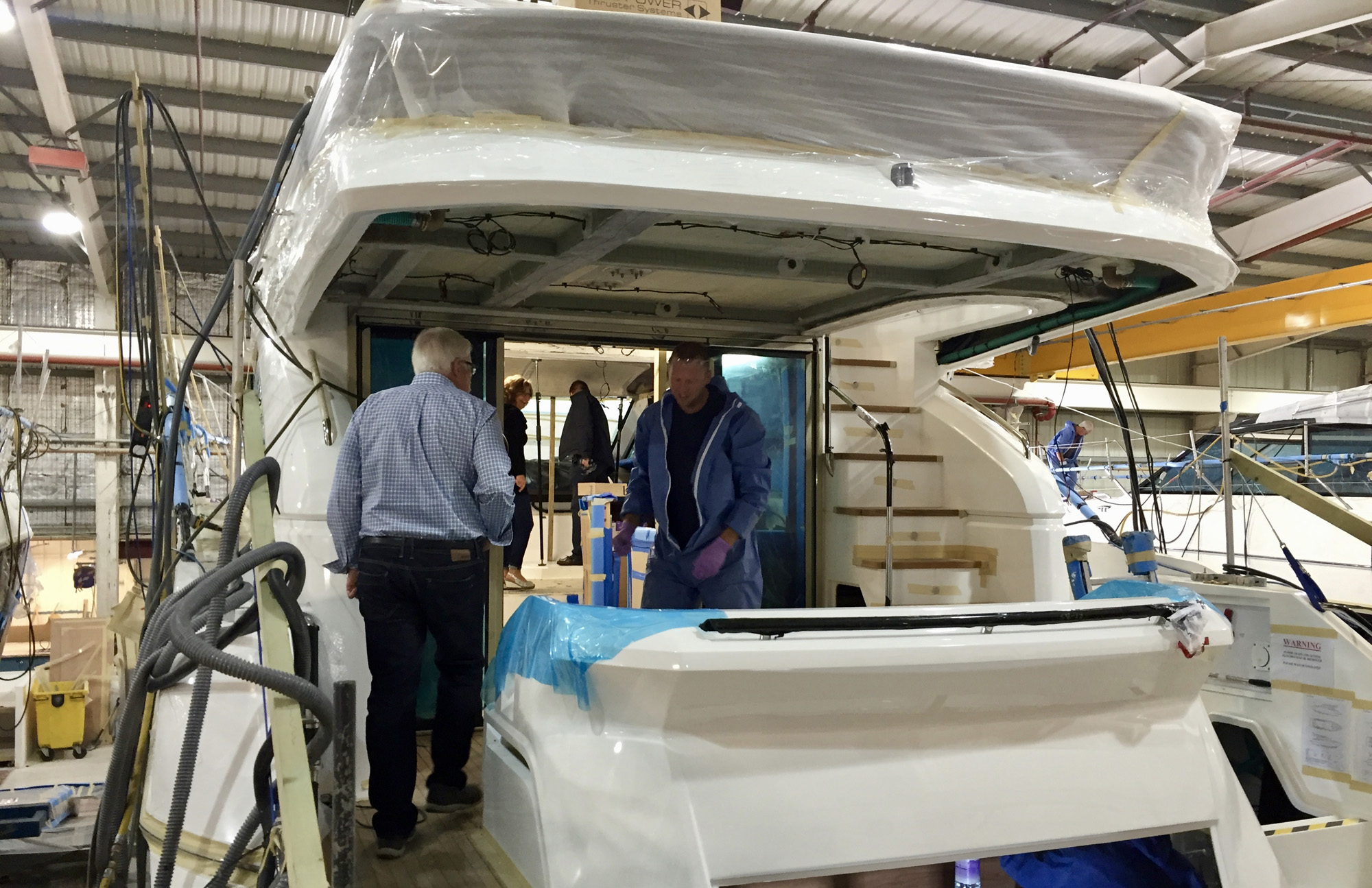 Princess factory tour with new 52 Flybridge owners - Freedom Marine Inc